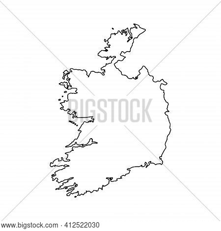 Outline Map Ireland Vector & Photo (Free Trial) | Bigstock