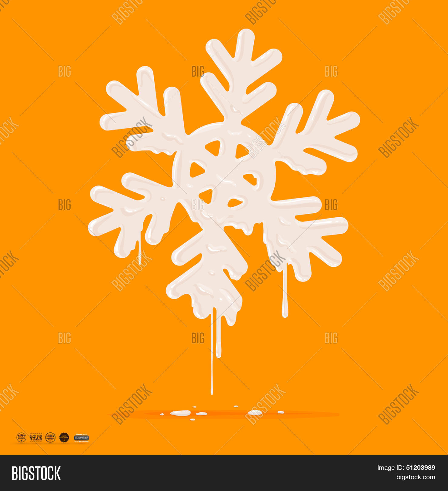 Melting Snowflake, Vector & Photo (Free Trial) | Bigstock