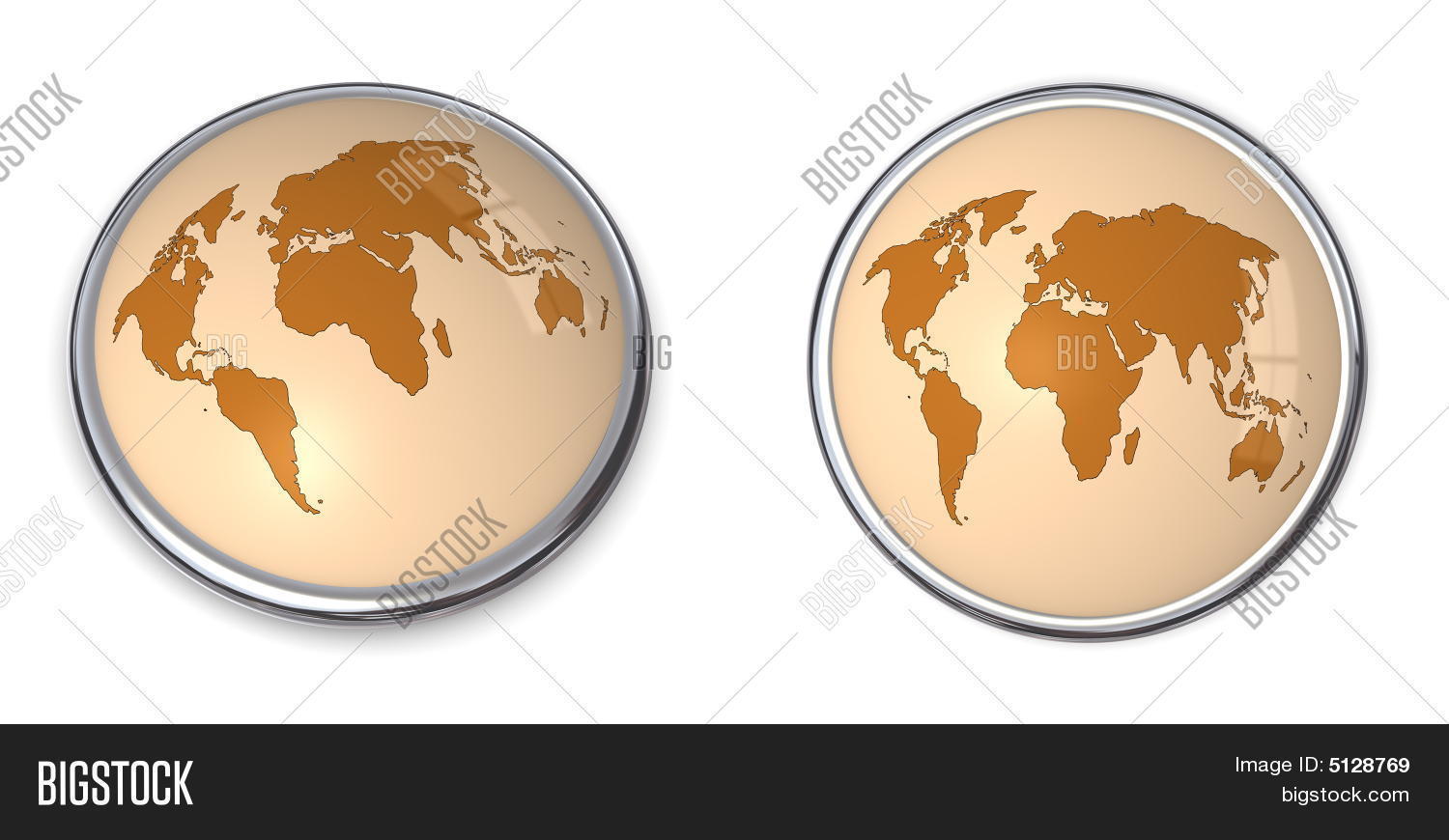 3D Button World Map Image & Photo (Free Trial) | Bigstock