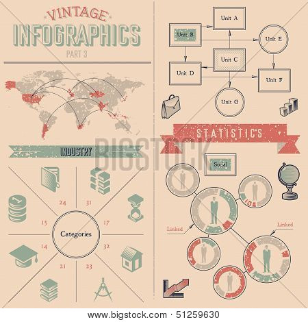Vintage Infographics Vector & Photo (Free Trial) | Bigstock
