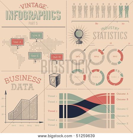 Vintage Infographics Vector & Photo (Free Trial) | Bigstock