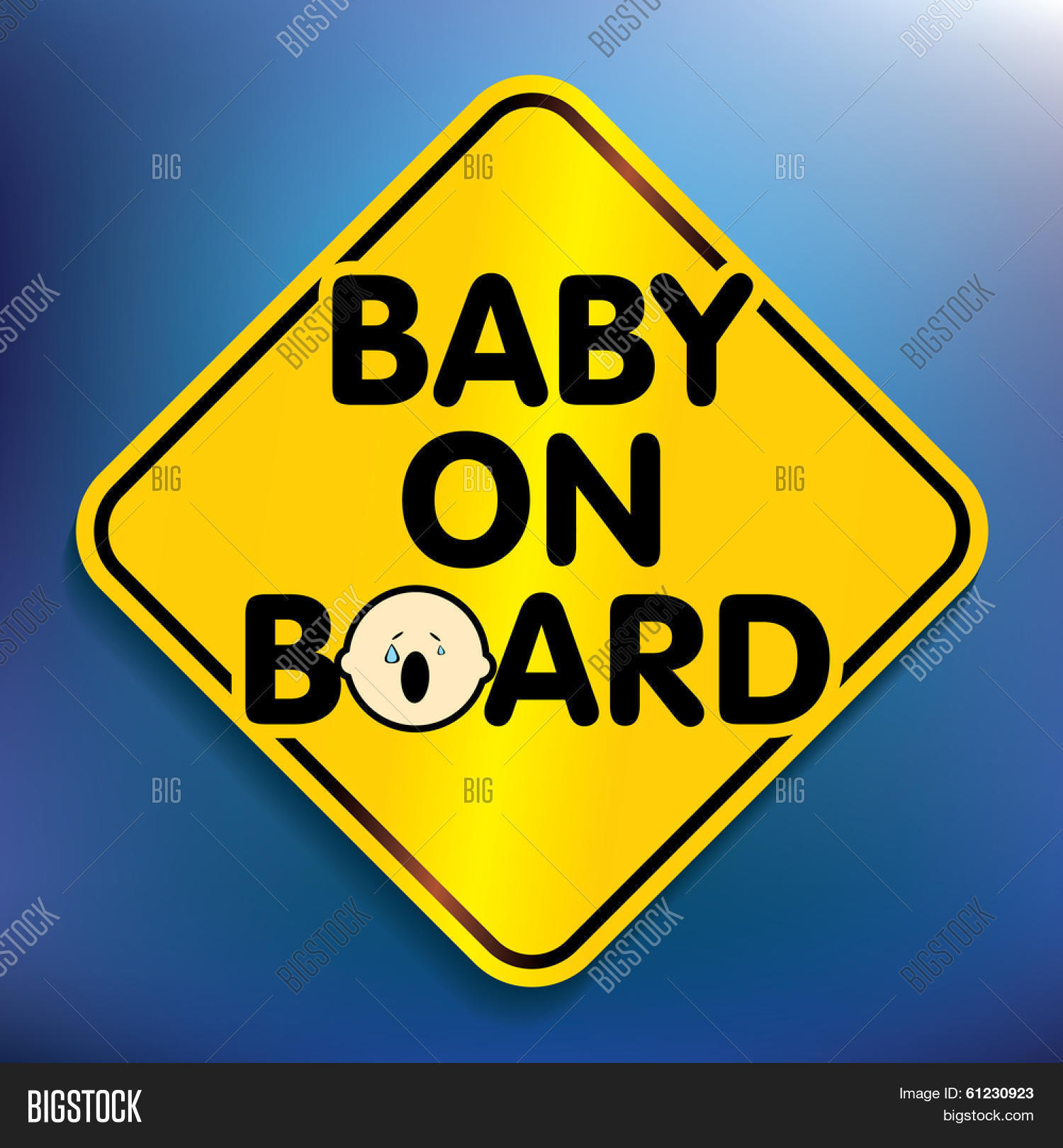 Baby On Board Sticker Vector & Photo (Free Trial) | Bigstock