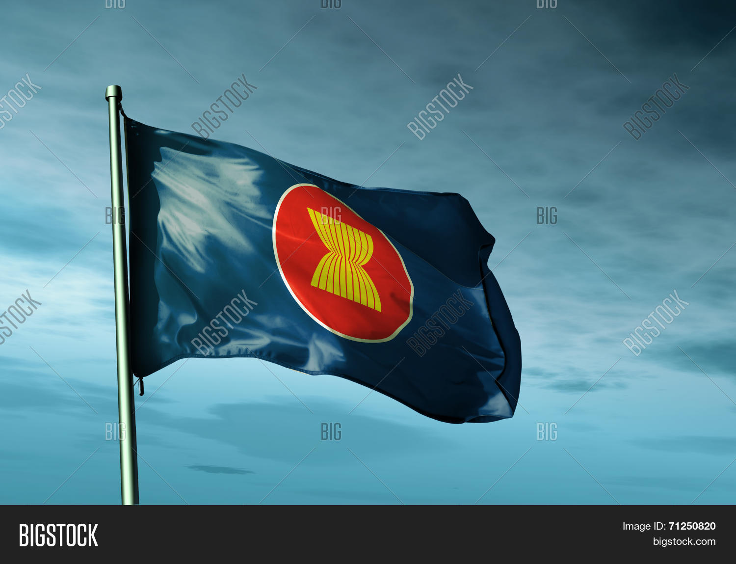 Asean Flag Waving On Image & Photo (Free Trial) | Bigstock