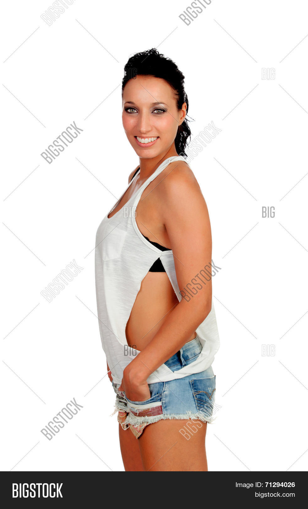 Sexy Woman Jeans Short Image And Photo Free Trial Bigstock