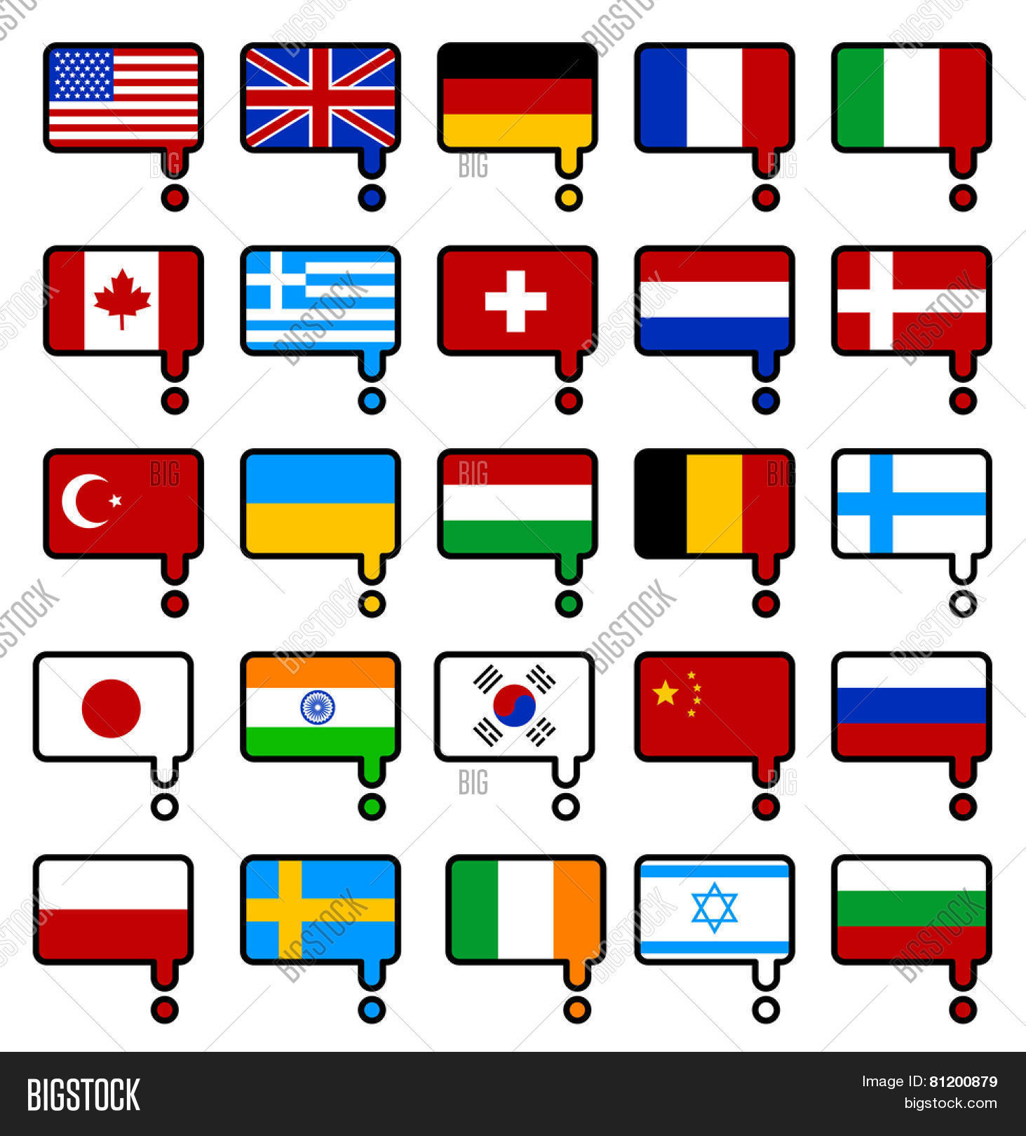 Web Language Icon Set Vector & Photo (Free Trial) | Bigstock