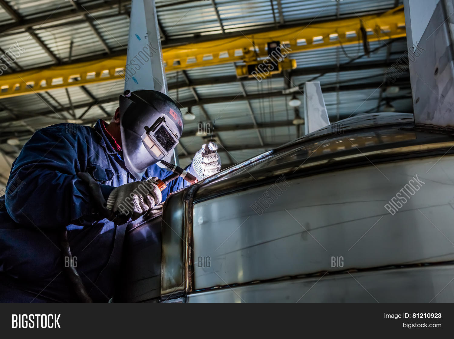 Man Welding Reflection Image & Photo (Free Trial) | Bigstock