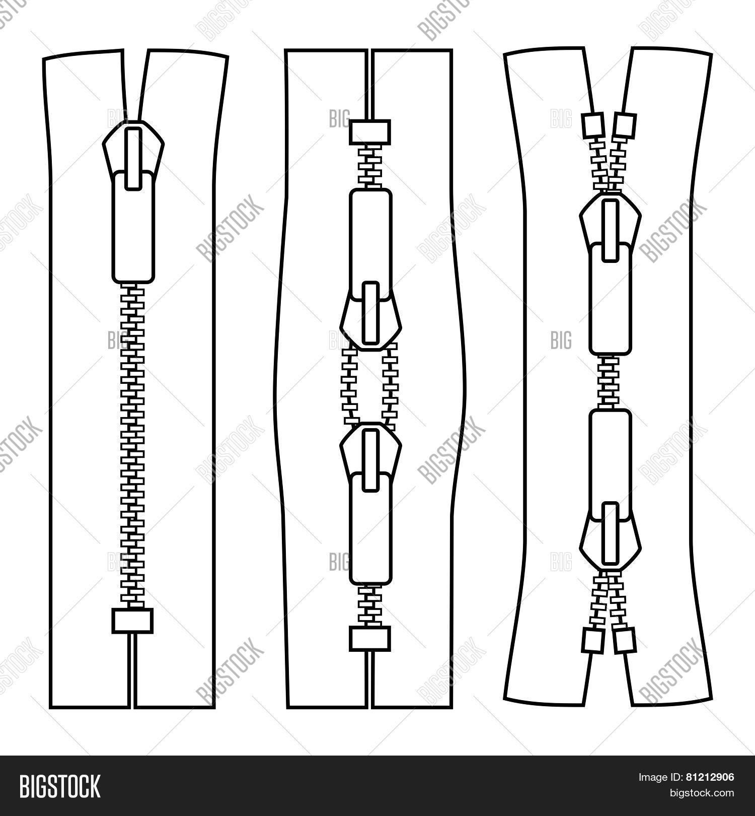 Zipper Types Vector Vector & Photo (Free Trial) | Bigstock