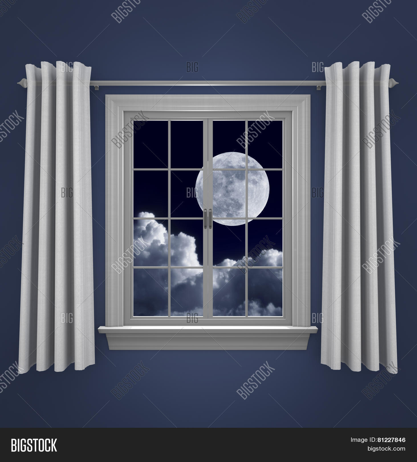 Full Moon Night Sky Image & Photo (Free Trial) | Bigstock