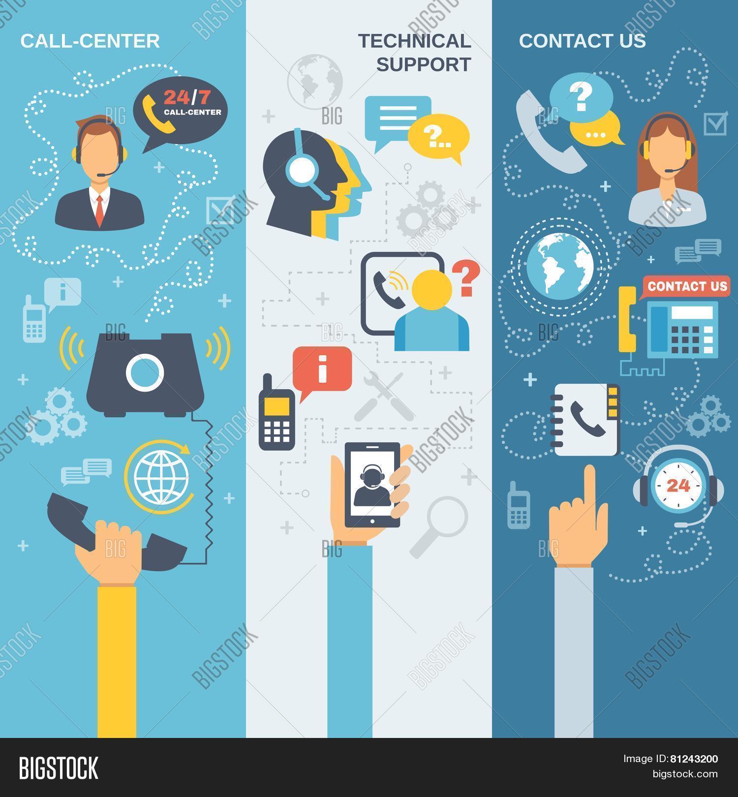 Support Call Center Vector & Photo (Free Trial) | Bigstock