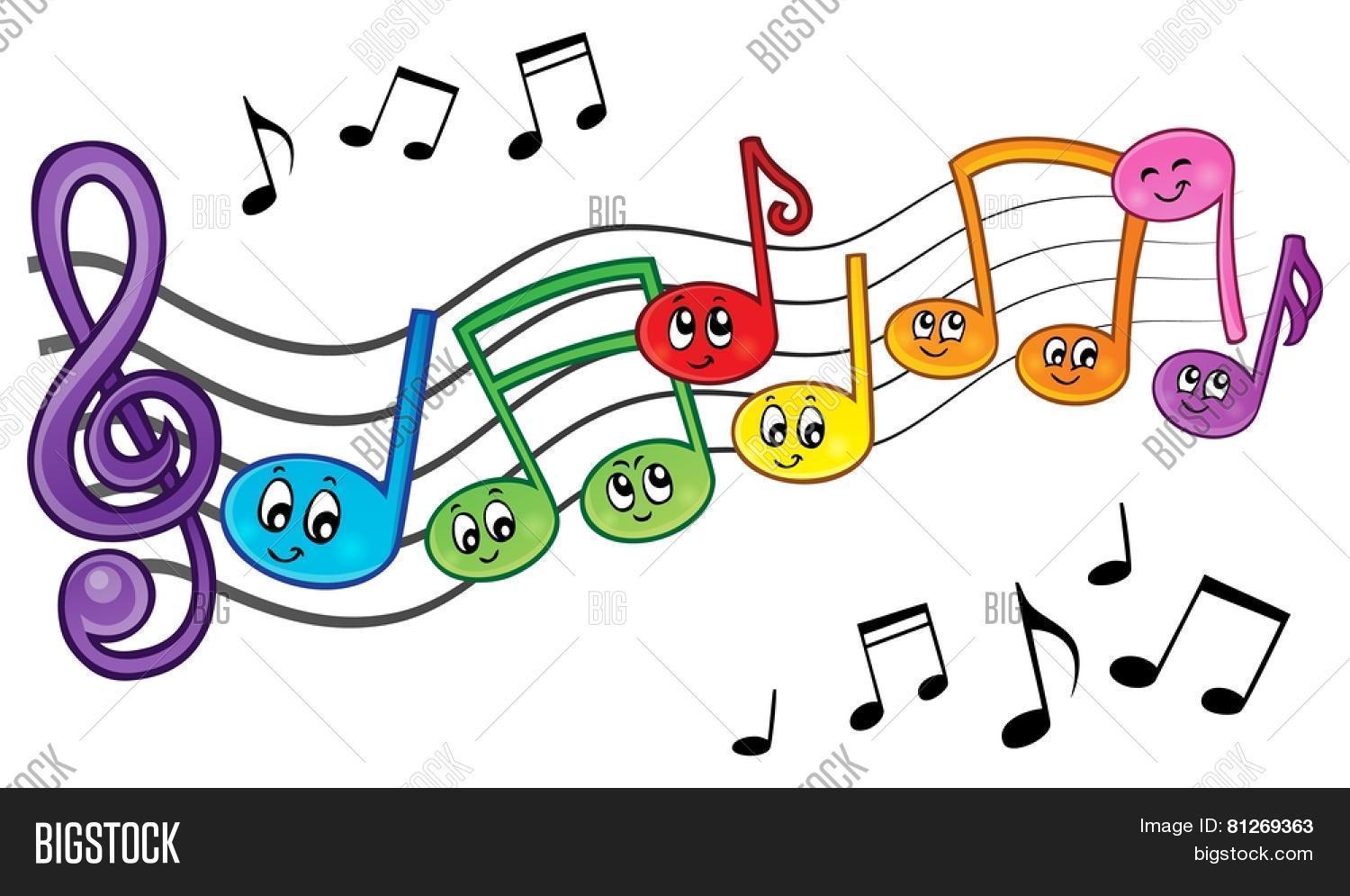 Cartoon Music Notes Vector & Photo (Free Trial) | Bigstock