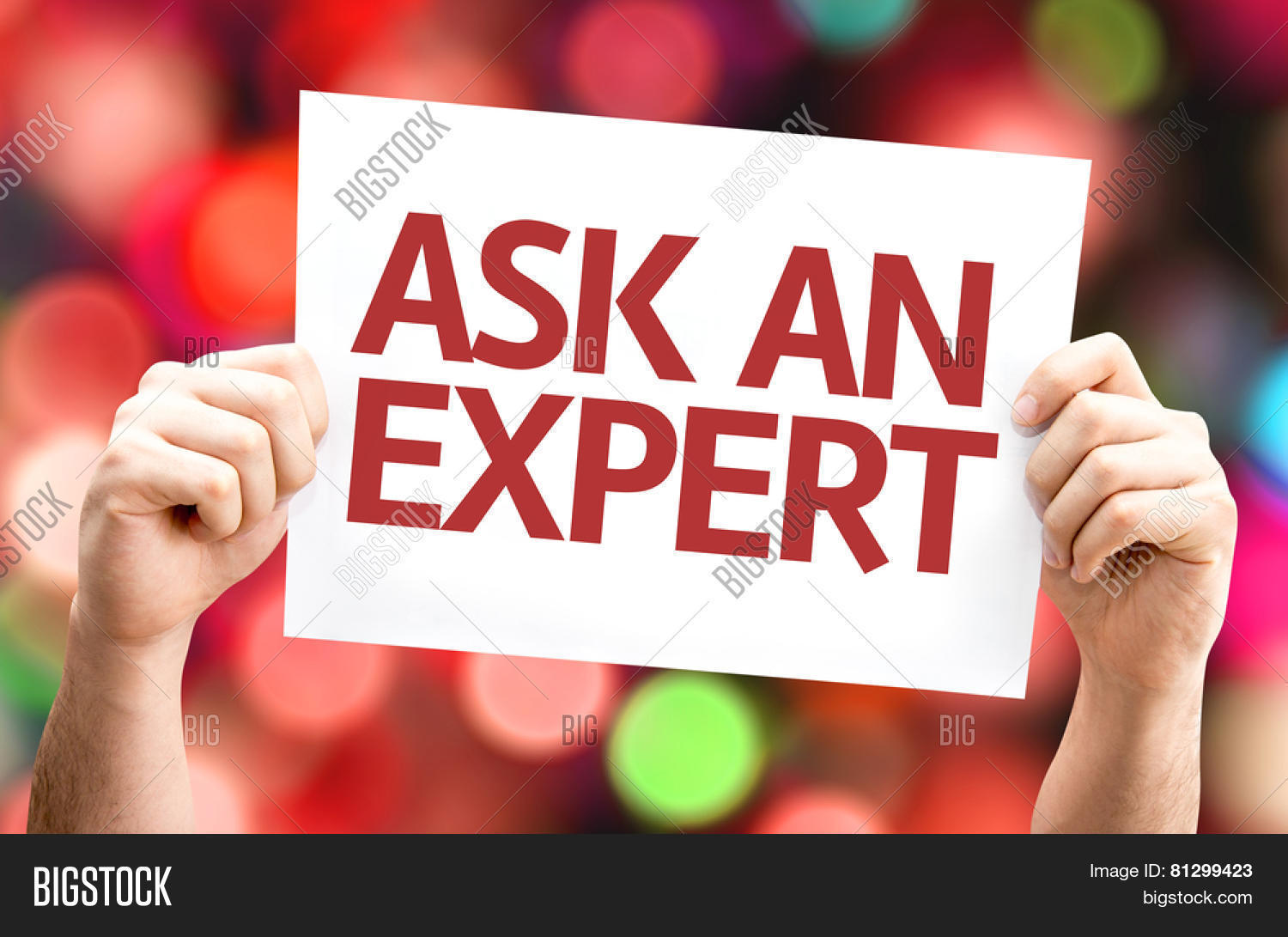 Ask Expert Card Image & Photo (Free Trial) | Bigstock