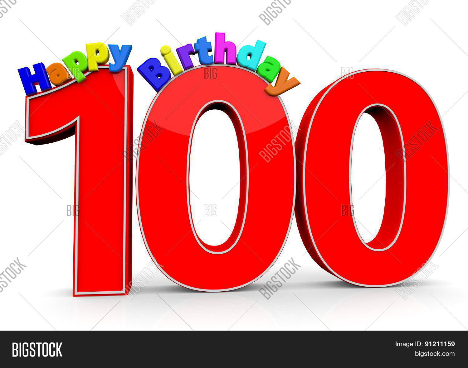 Big Red Number 100 Image & Photo (Free Trial) | Bigstock