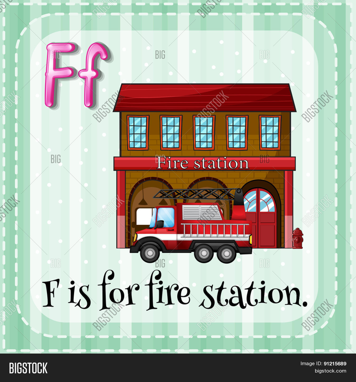 Flashcard Letter F Vector & Photo (Free Trial) | Bigstock