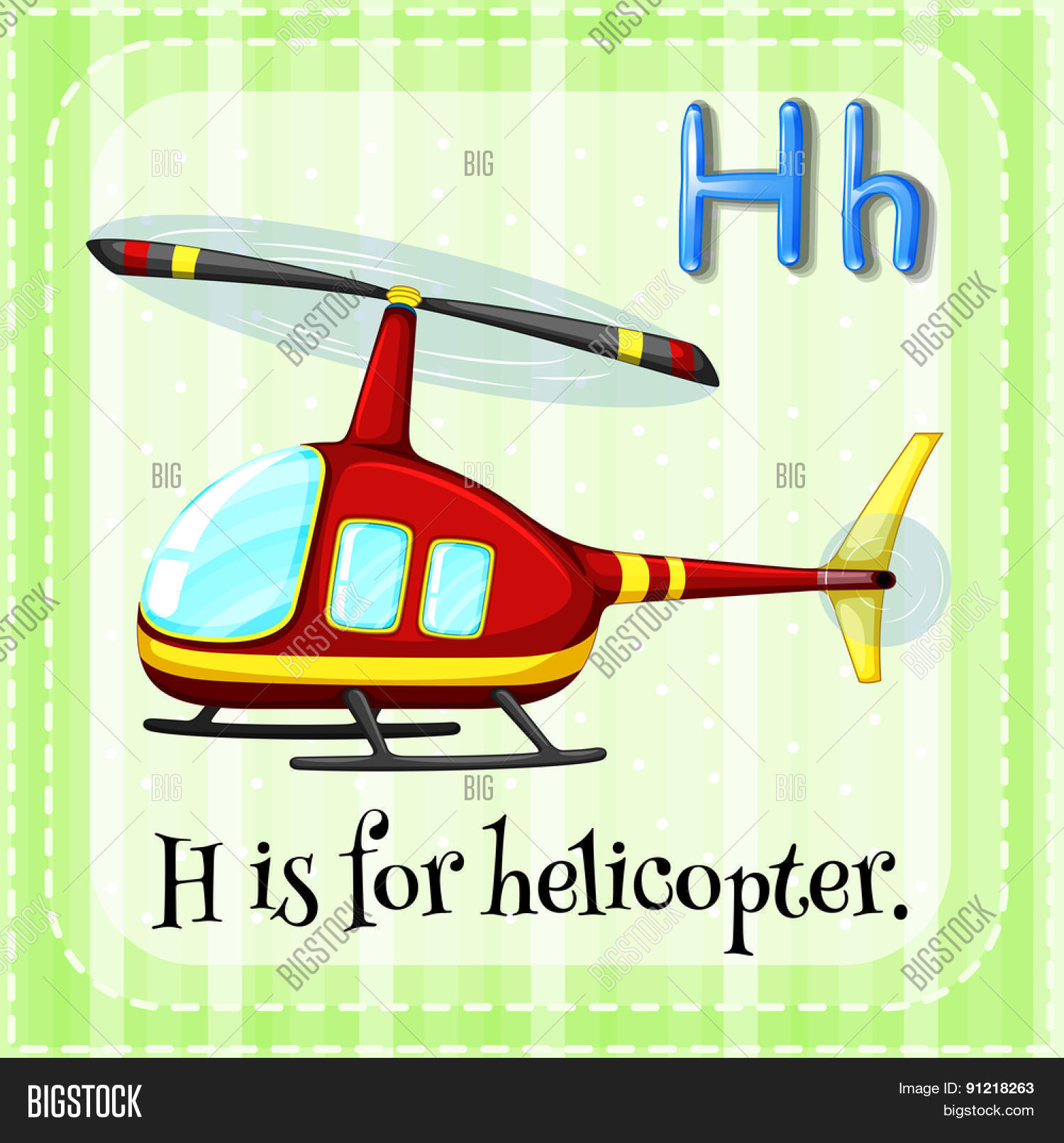 Flashcard Alphabet H Vector & Photo (Free Trial) | Bigstock