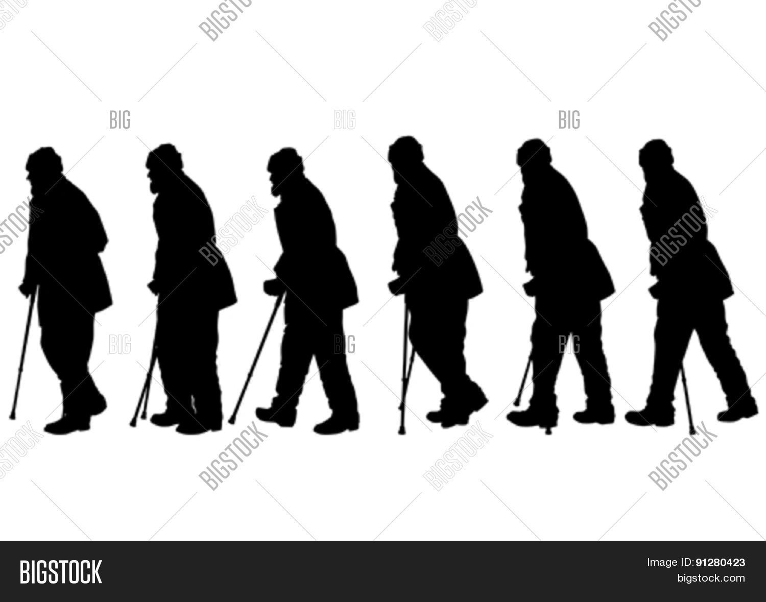 Elderly People Cane Vector & Photo (Free Trial) | Bigstock