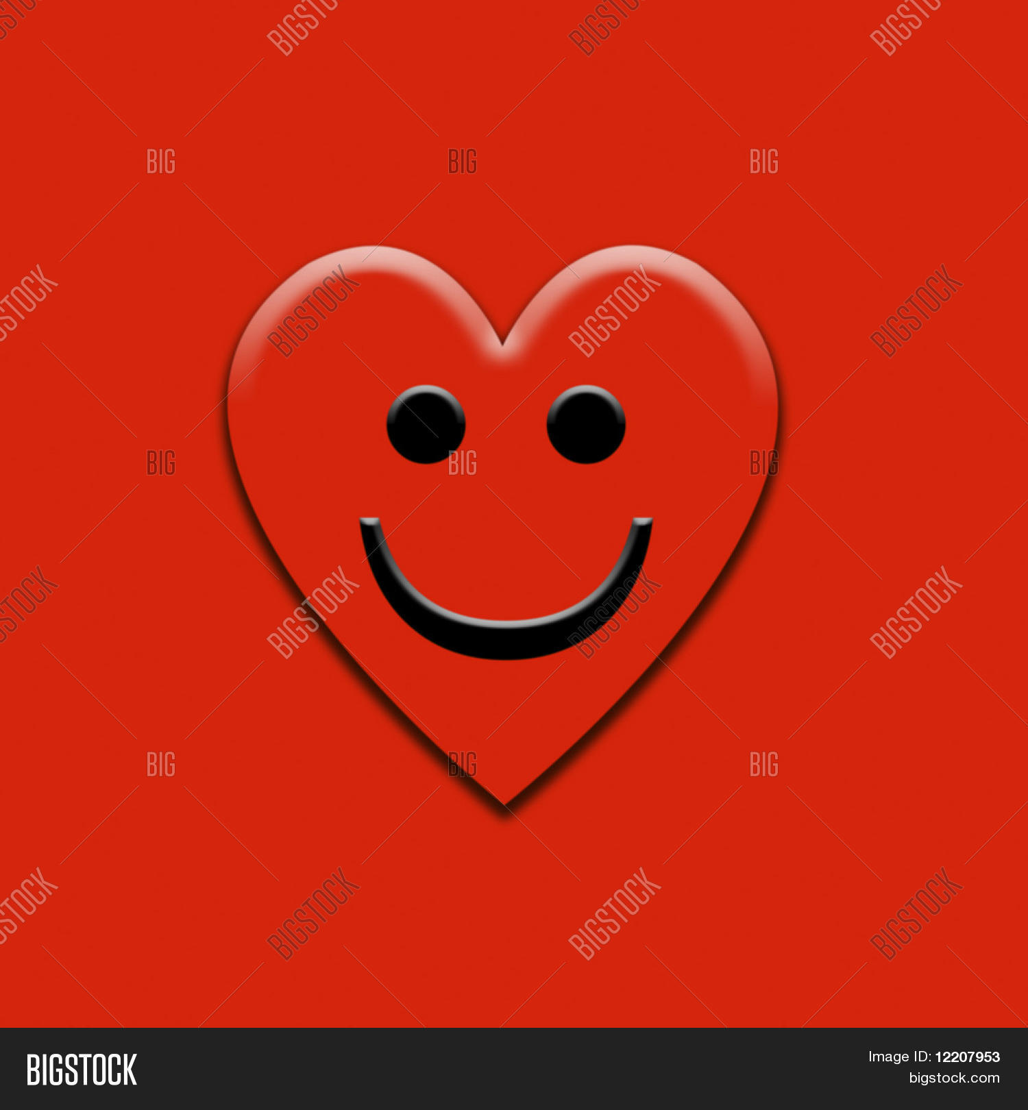 Smiling Heart Face On Image & Photo (Free Trial) | Bigstock