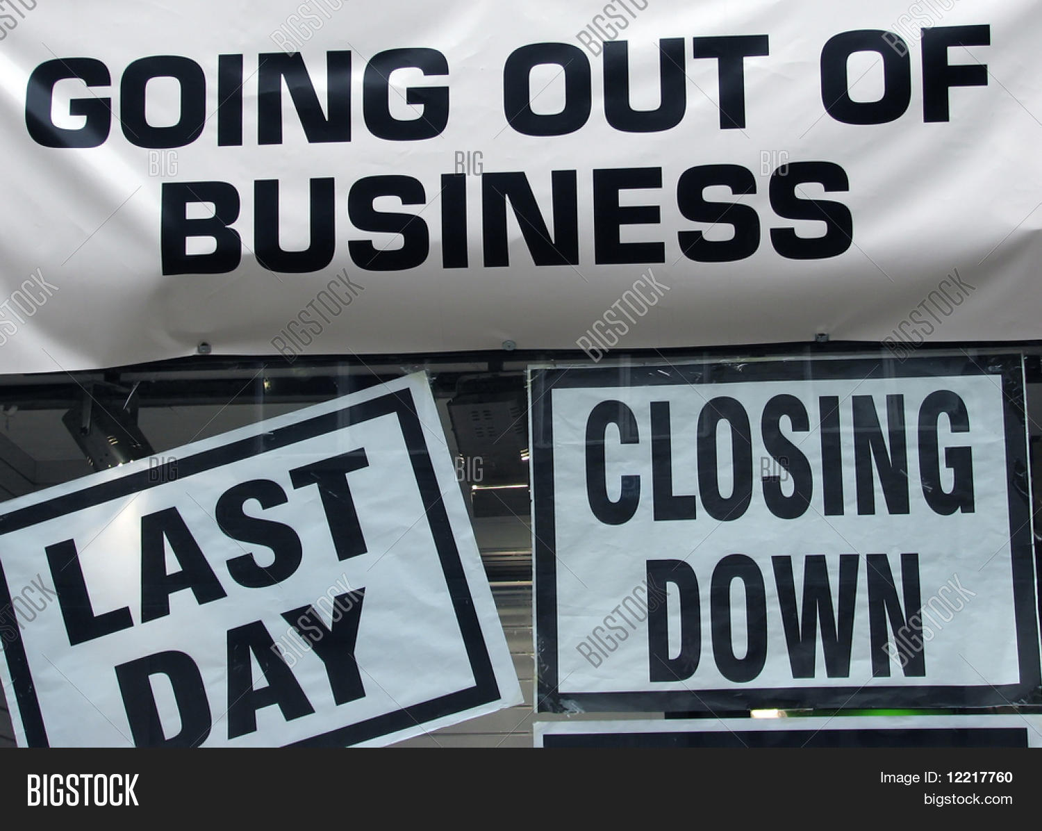 Closing Down Signs Image & Photo (Free Trial) | Bigstock