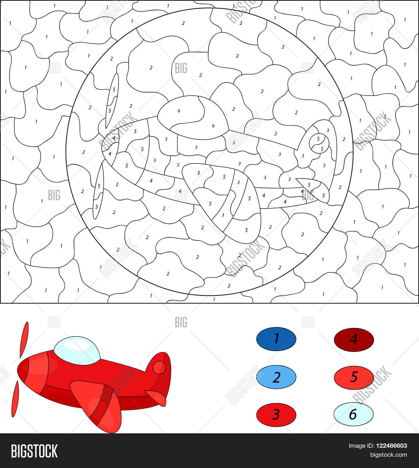 Cartoon Plane. Color Vector & Photo (Free Trial) | Bigstock