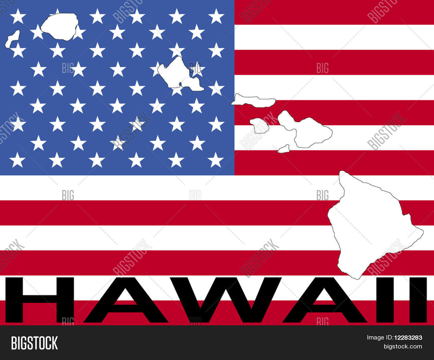Map Hawaii On Vector & Photo (Free Trial) | Bigstock