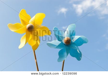 Yellow Blue Pinwheels Image & Photo (Free Trial) | Bigstock