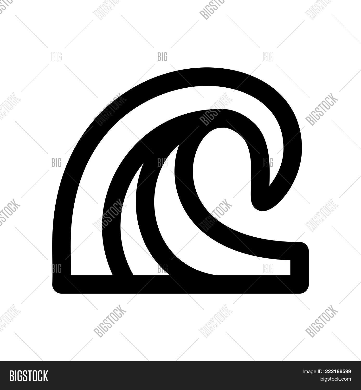 Wave Icon Isolated On Vector & Photo (Free Trial) | Bigstock