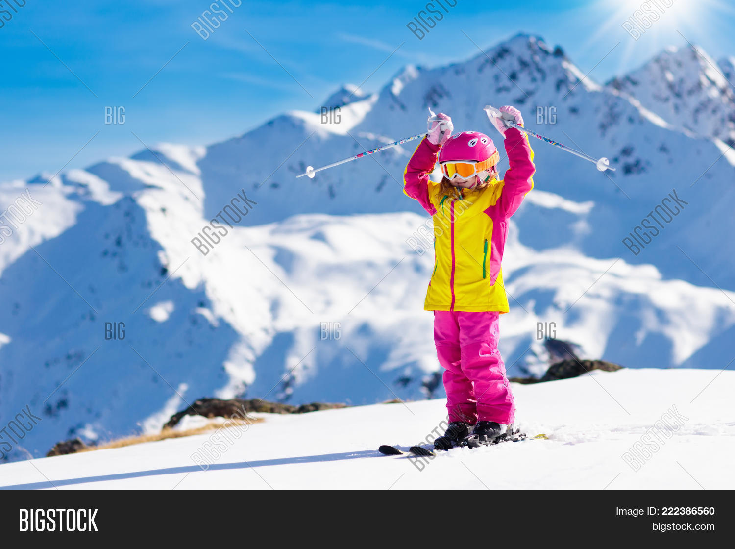 Ski Snow Fun. Kids Image & Photo (Free Trial) | Bigstock