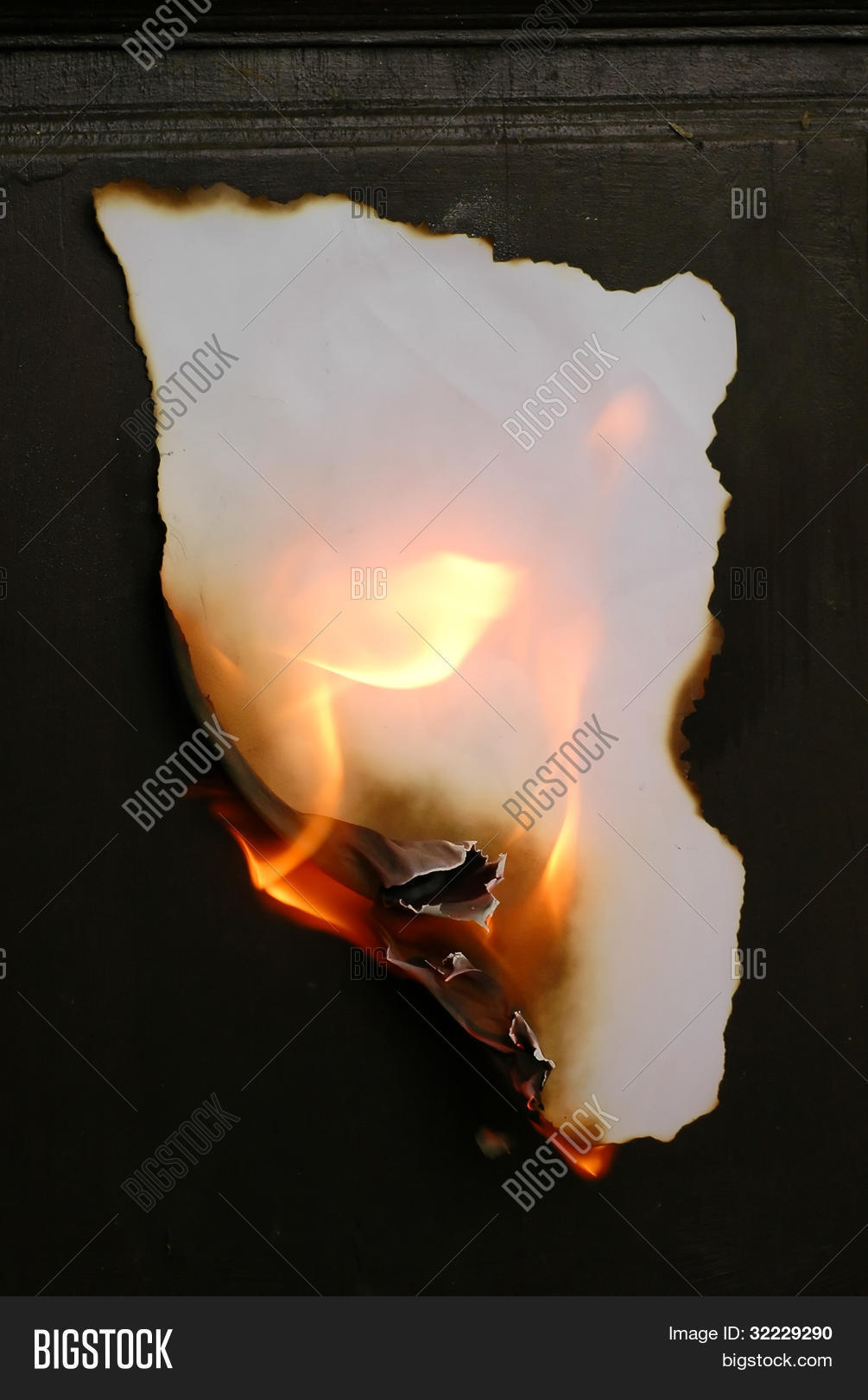 This Burning Paper On Image & Photo (Free Trial) | Bigstock
