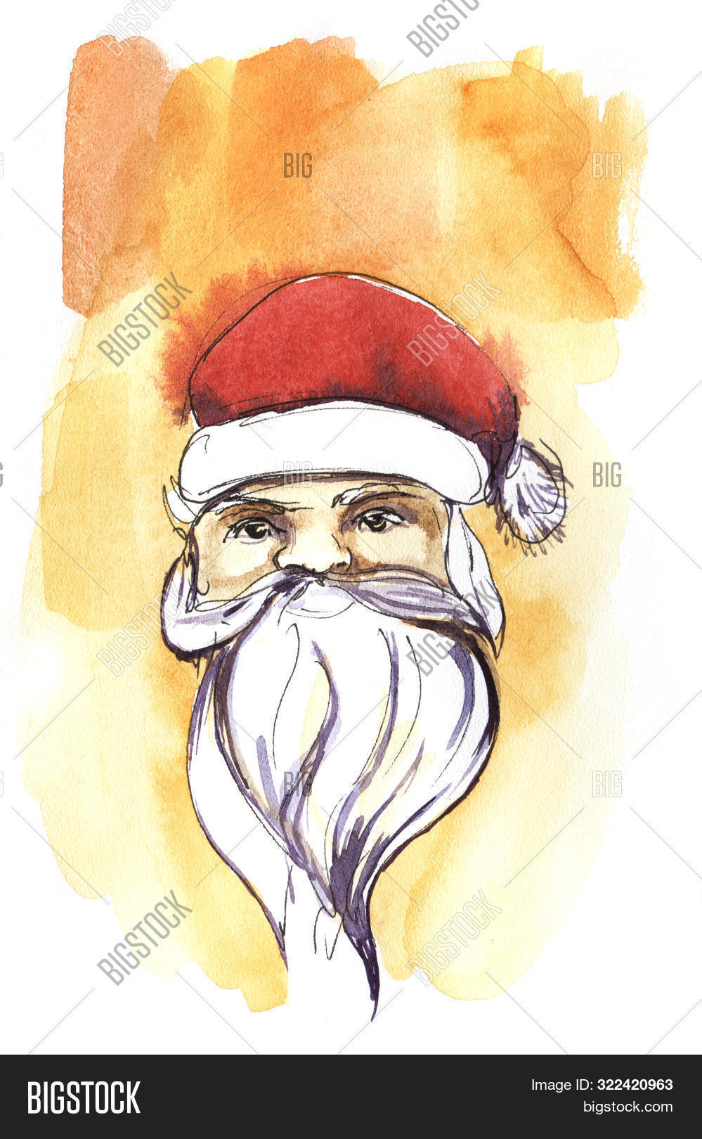 Santa Claus Head Red Image & Photo (Free Trial) | Bigstock