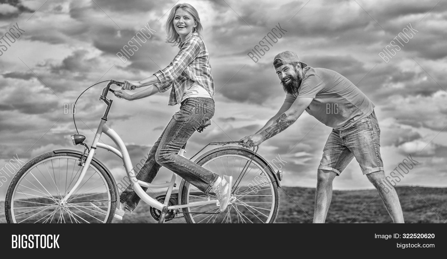 Teach Adult Ride Bike Image & Photo (Free Trial) | Bigstock