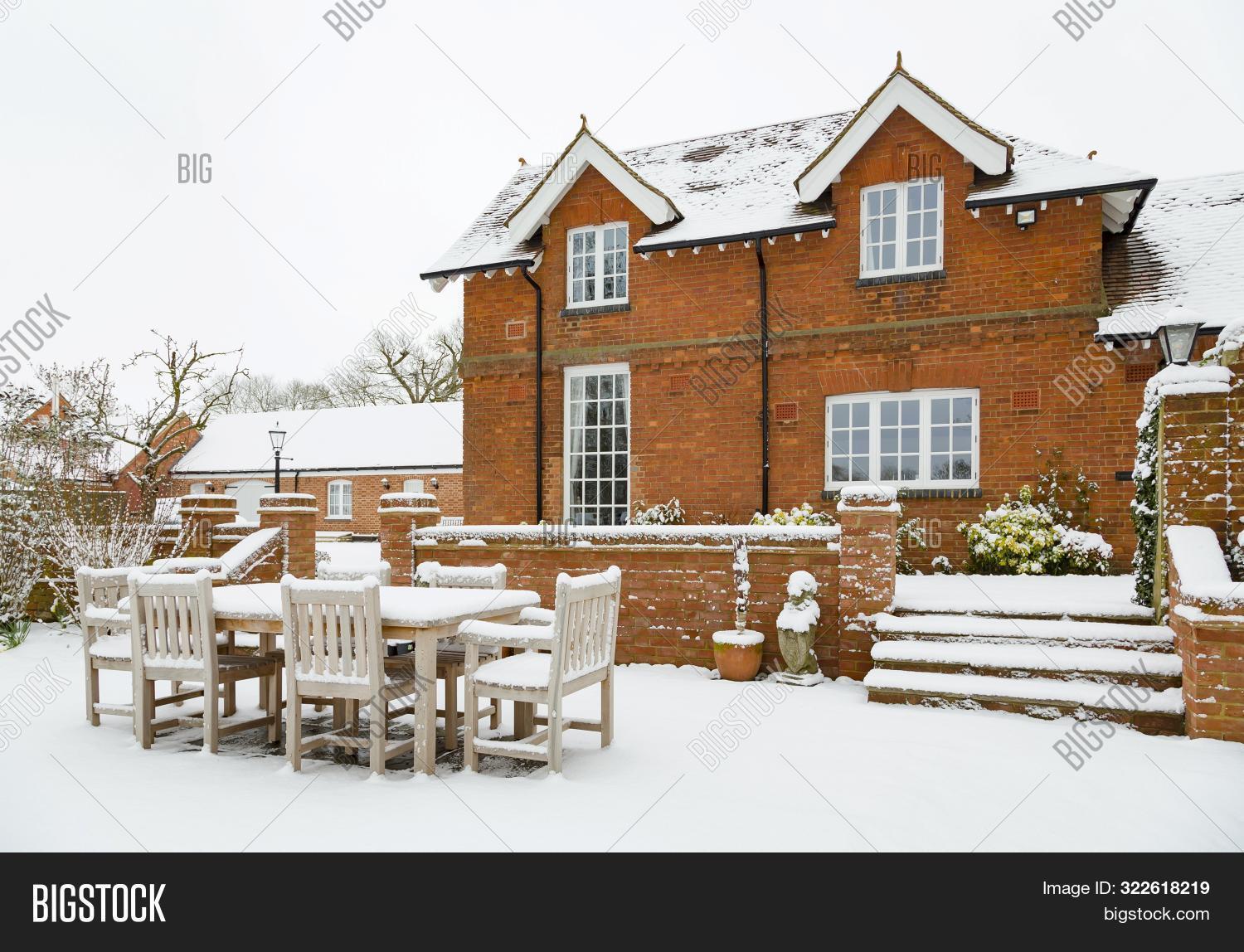 House Patio Snow Image & Photo (Free Trial) | Bigstock