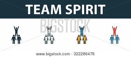 Team Spirit Icon Set Vector & Photo (Free Trial) | Bigstock