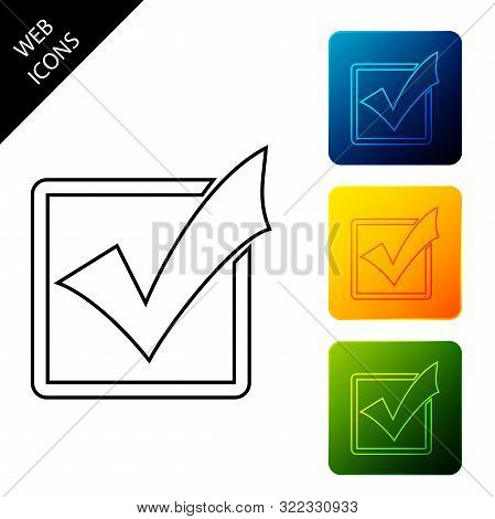 Check Mark Box Line Vector & Photo (Free Trial) | Bigstock