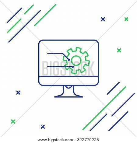 Blue Green Line Vector & Photo (Free Trial) | Bigstock
