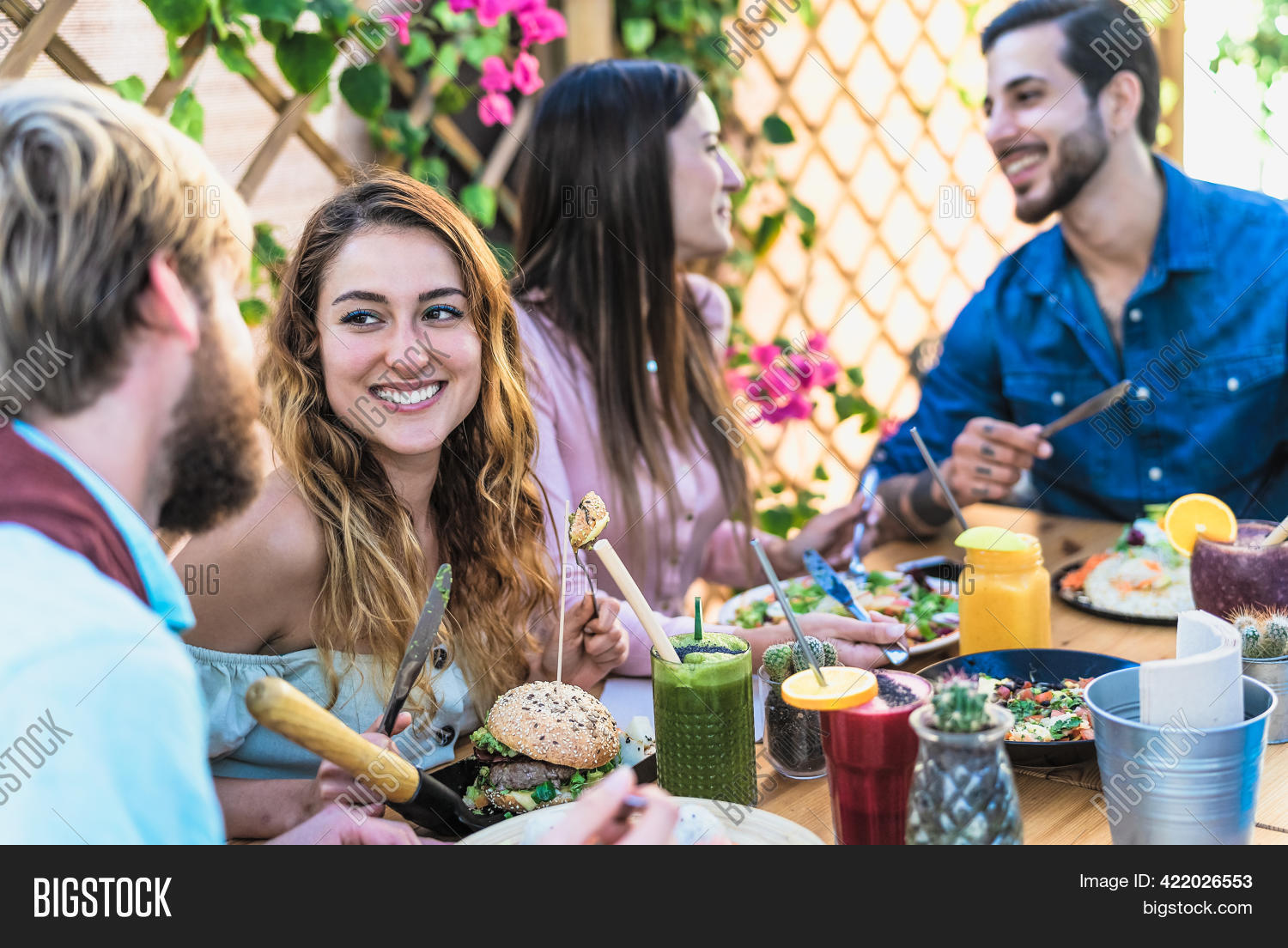 Happy Friends Lunching Image & Photo (Free Trial) | Bigstock
