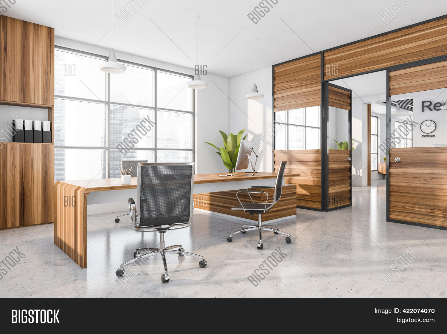 Light Wooden Office Image & Photo (Free Trial) | Bigstock