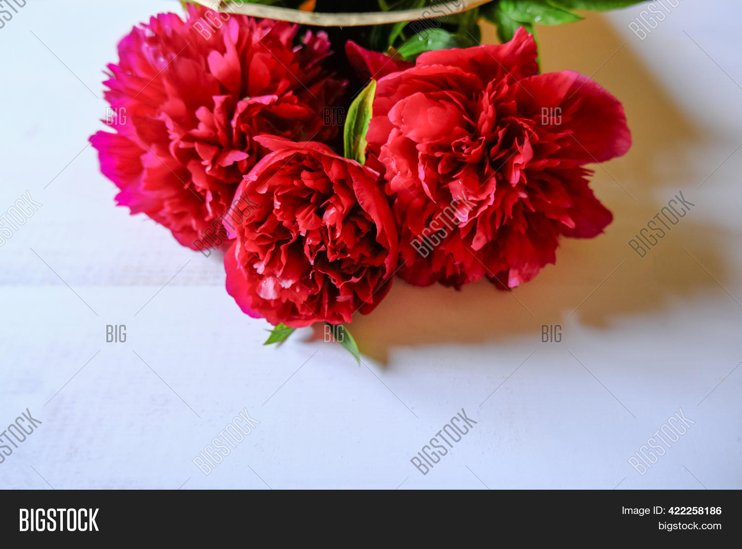Bouquet Red Peonies Image & Photo (Free Trial) | Bigstock