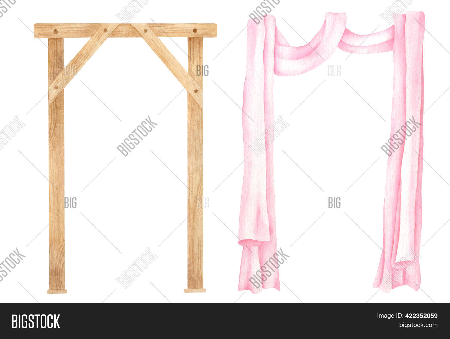 Watercolor Wooden Image & Photo (Free Trial) | Bigstock