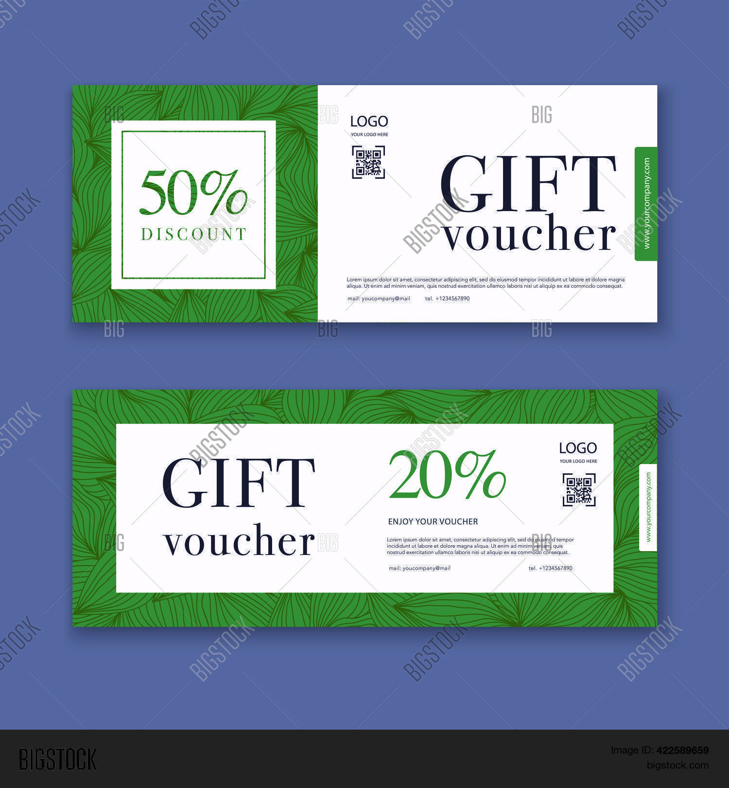 Voucher Template Vector & Photo (Free Trial) | Bigstock