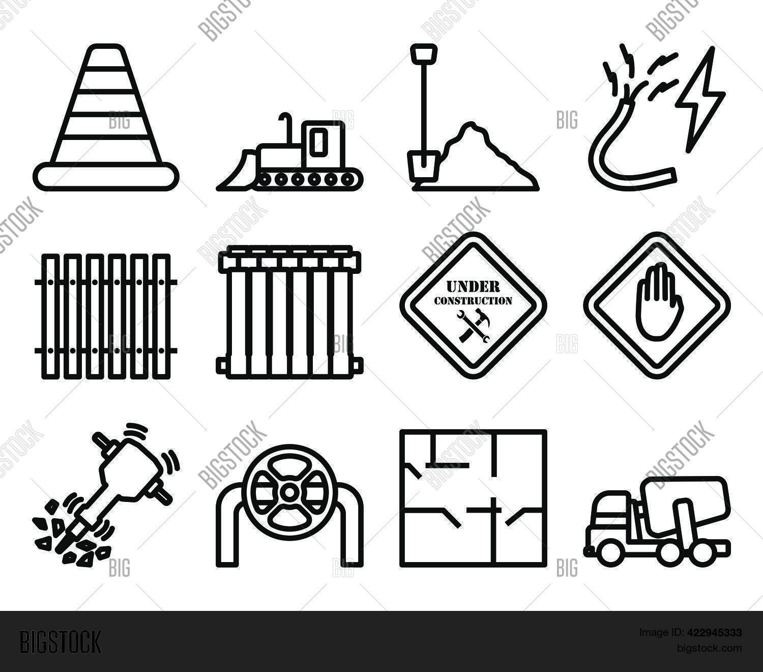 Construction Icon Set Vector & Photo (Free Trial) | Bigstock