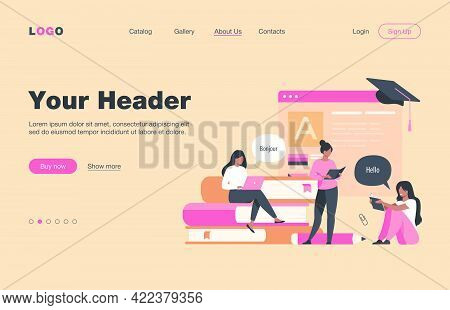 Happy Women Learning Vector & Photo (Free Trial) | Bigstock