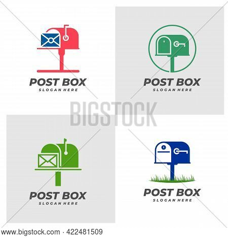 Set Post Box Logo Vector & Photo (Free Trial) | Bigstock