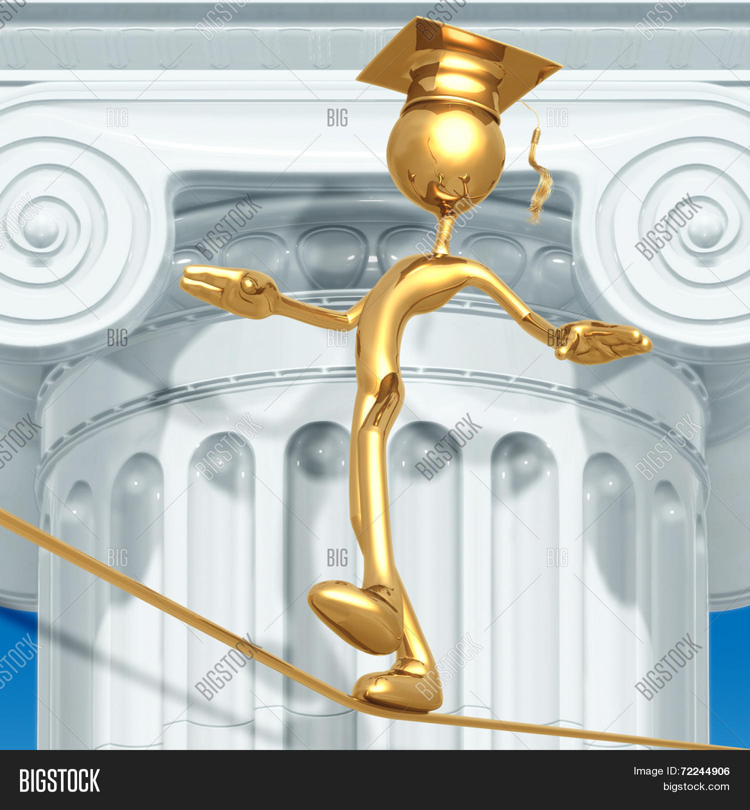 Golden Grad Tight Rope Image & Photo (Free Trial) | Bigstock