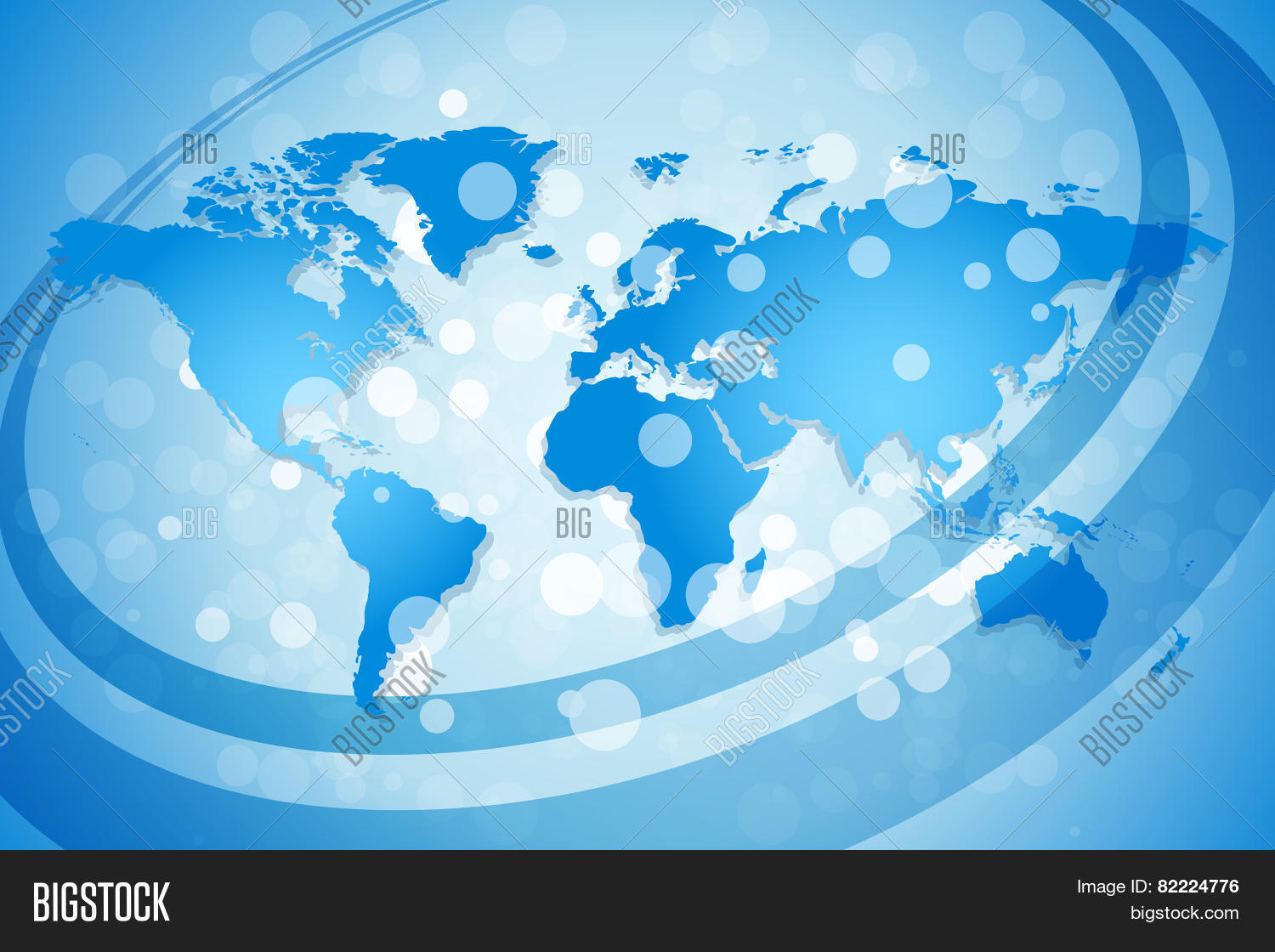 Blue World Map Image & Photo (Free Trial) | Bigstock