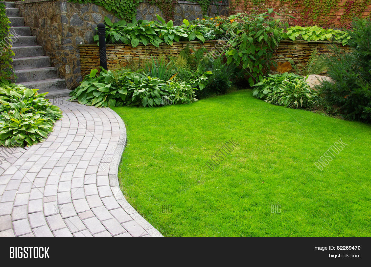 Garden Stone Path Image & Photo (Free Trial) | Bigstock