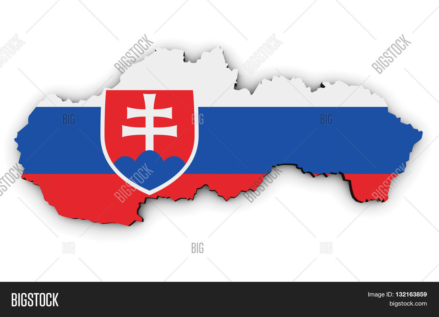 Slovakia Shape Map Image & Photo (Free Trial) | Bigstock