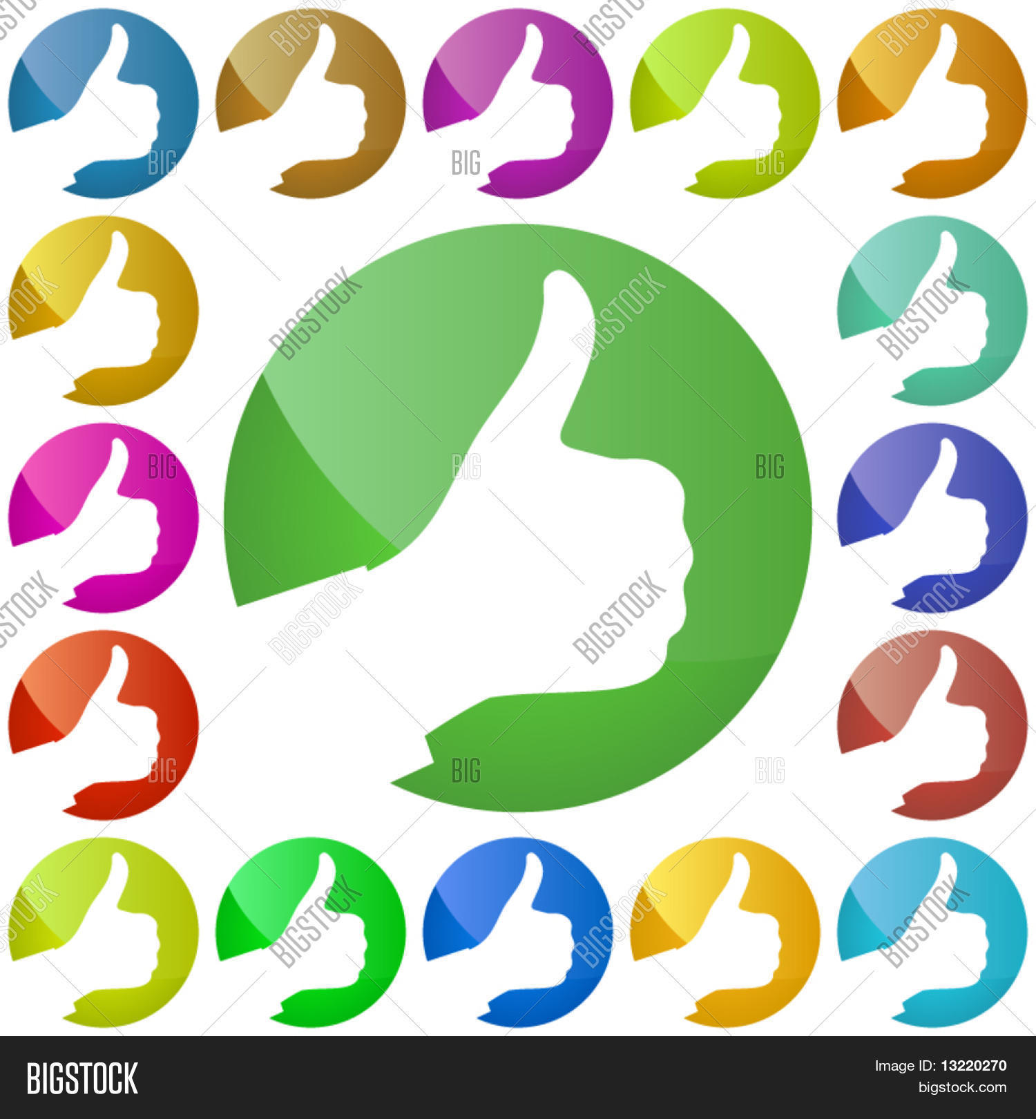 Thumb Icon. Set Vector & Photo (Free Trial) | Bigstock