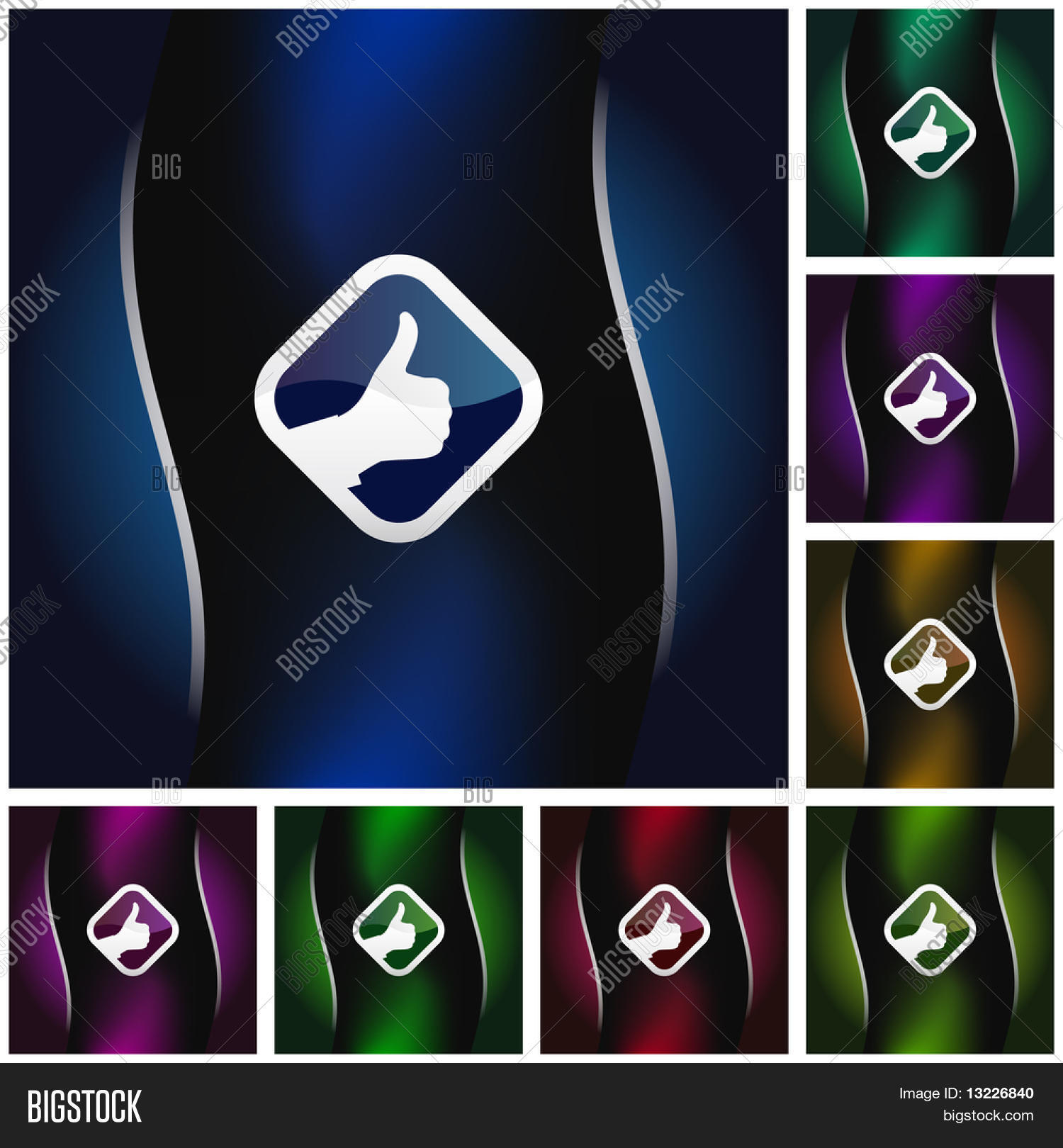 Thumbs . Set Design Vector & Photo (Free Trial) | Bigstock