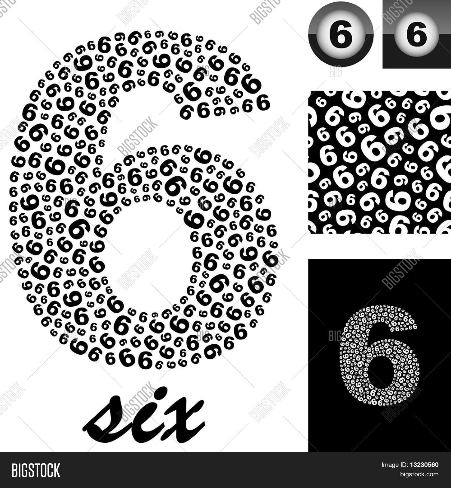 "Six". Great Vector Vector & Photo (Free Trial) | Bigstock