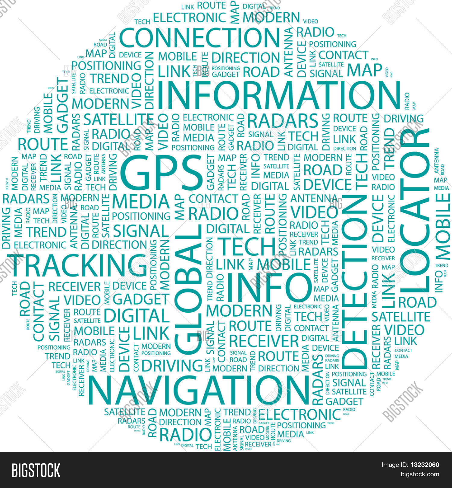 GPS. Word Collage On Vector & Photo (Free Trial) | Bigstock