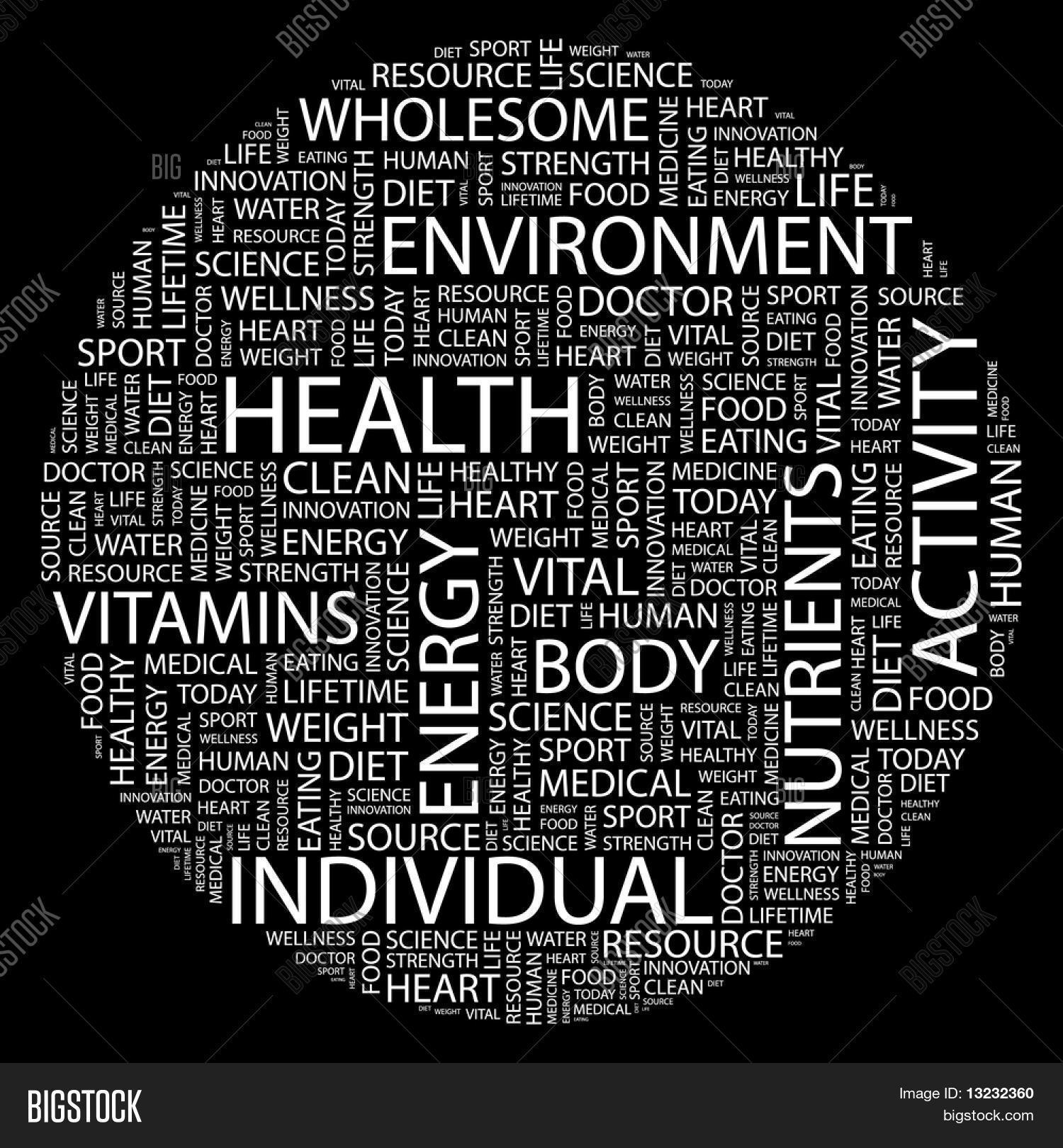 HEALTH. Word Collage Vector & Photo (Free Trial) | Bigstock